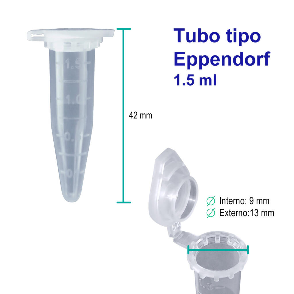 Tubos tipo Eppendorf con Tapón 1.5 ml - ICB