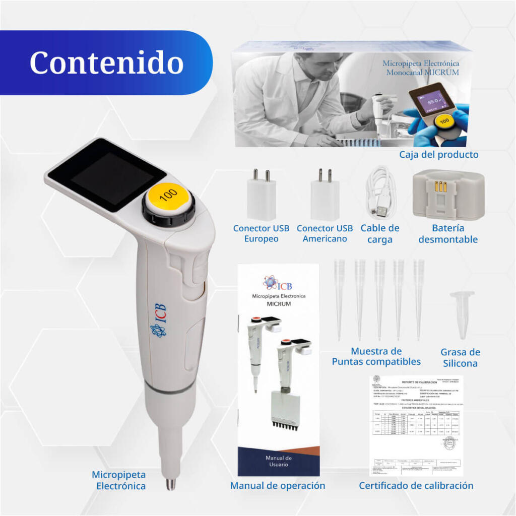 Micropipeta Electronica 100ul - ICB